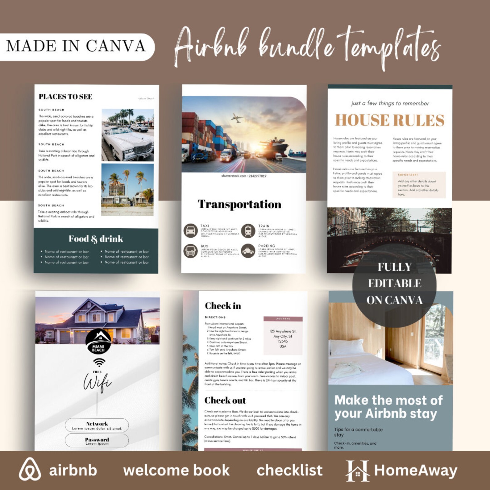 Airbnb Beach Home Rental Templates, Rental Property Management, Online ...