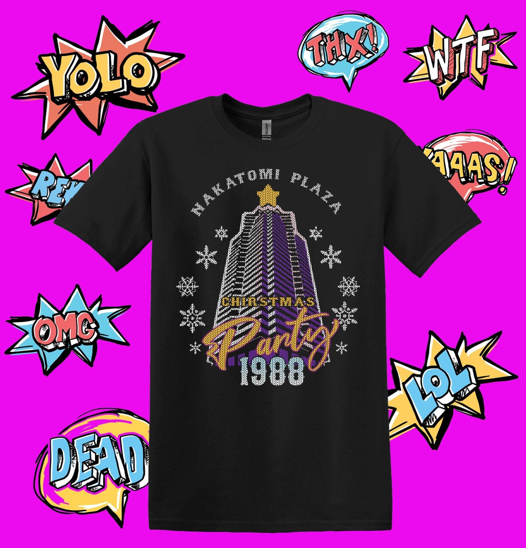Nakatomi Plaza T-shirt, Party 1988 T Shirt, Tee Top Christmas Xmas ...