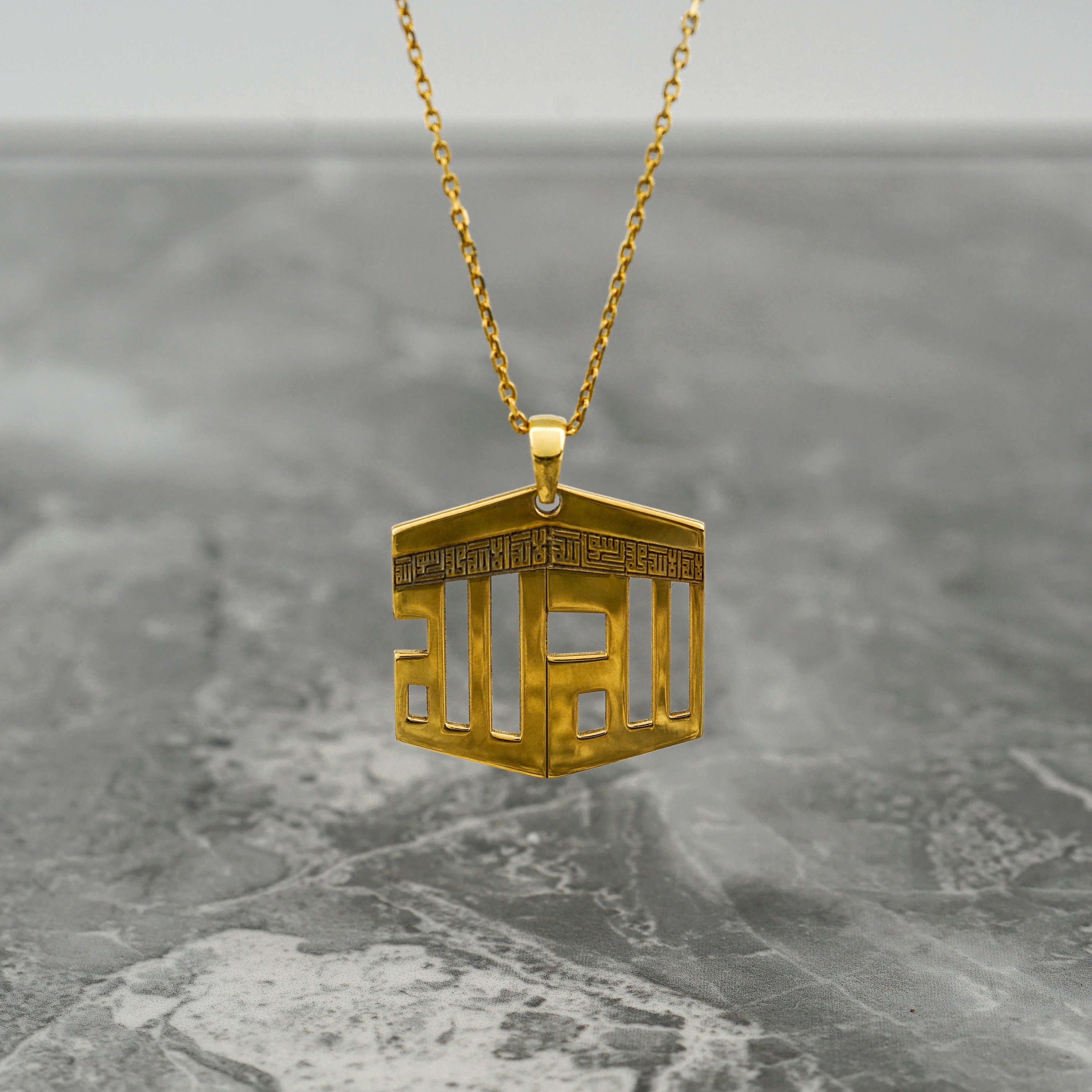 Kaaba Necklace Silver Islamic Jewelry Muslim Pendant Gift for Women - Etsy