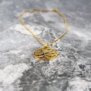 Islamic Necklace Muhammad Arabic Pendant Silver Muslim Jewelry Gift for ...