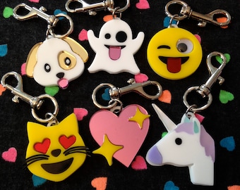 Happy Face Bag Tag Happy Face Backpack Tag Heart Eyes Happy - Etsy