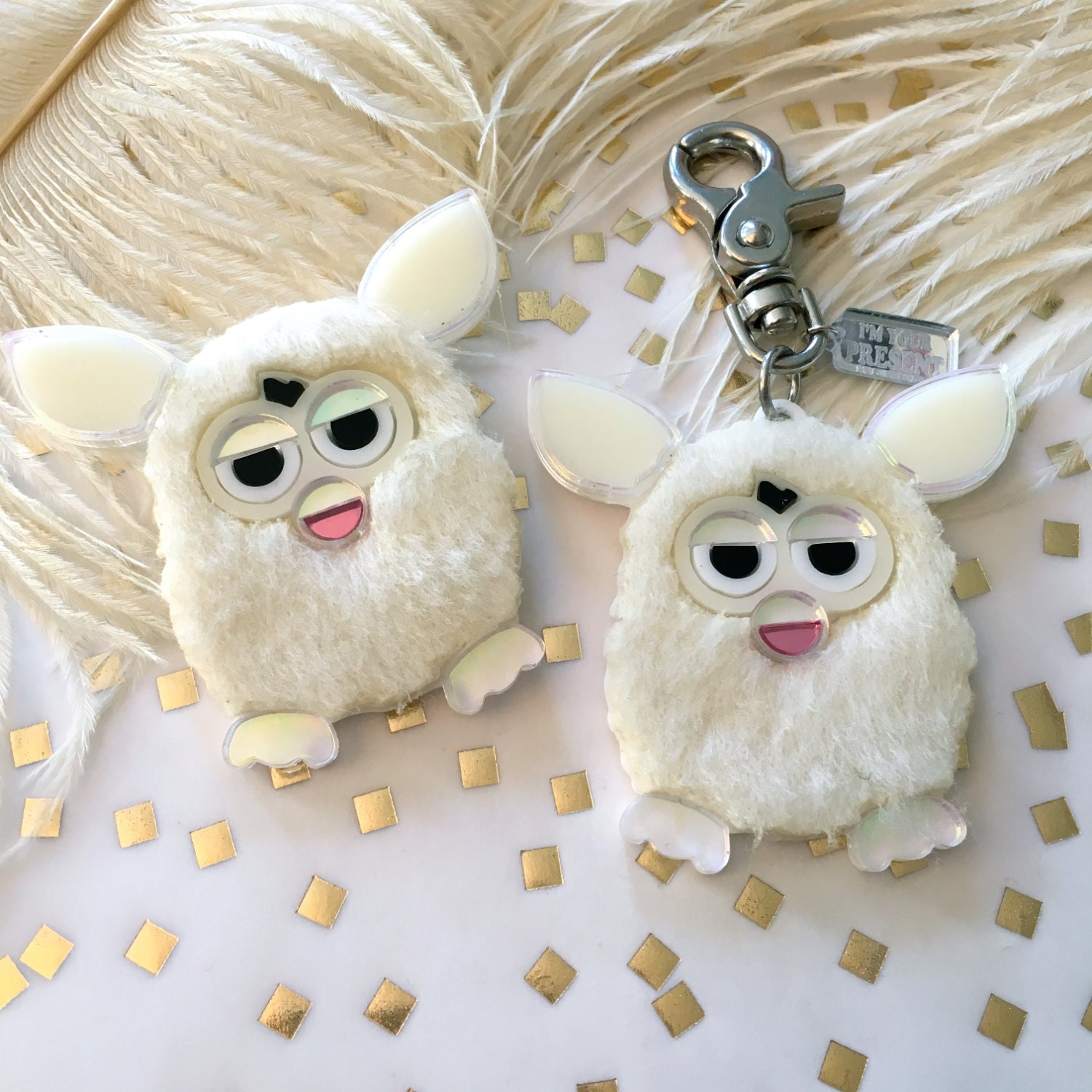 Furry Furby Acrylic Laser Cut Acrylic Keychain or Pin | Etsy