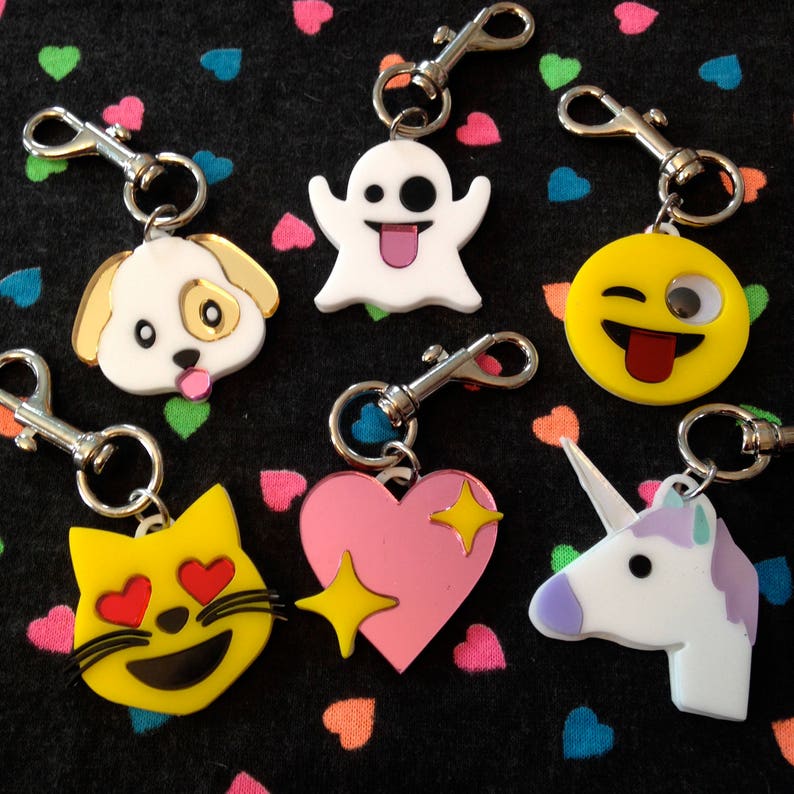 Emoji Love Acrylic Keychains and Charms | Etsy