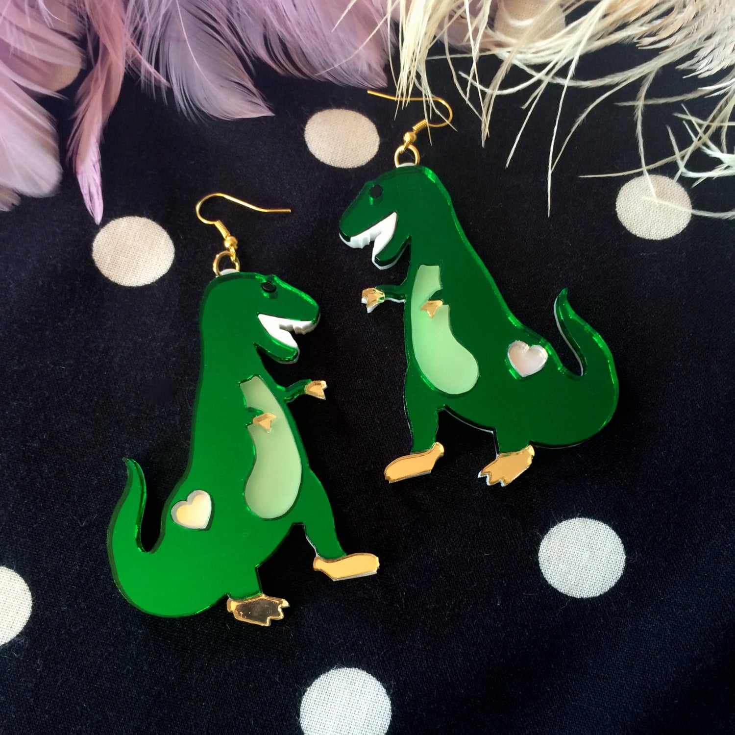 T-rex Tyrannosaurus Rex Dinosaur Earrings Laser Cut Acrylic - Etsy