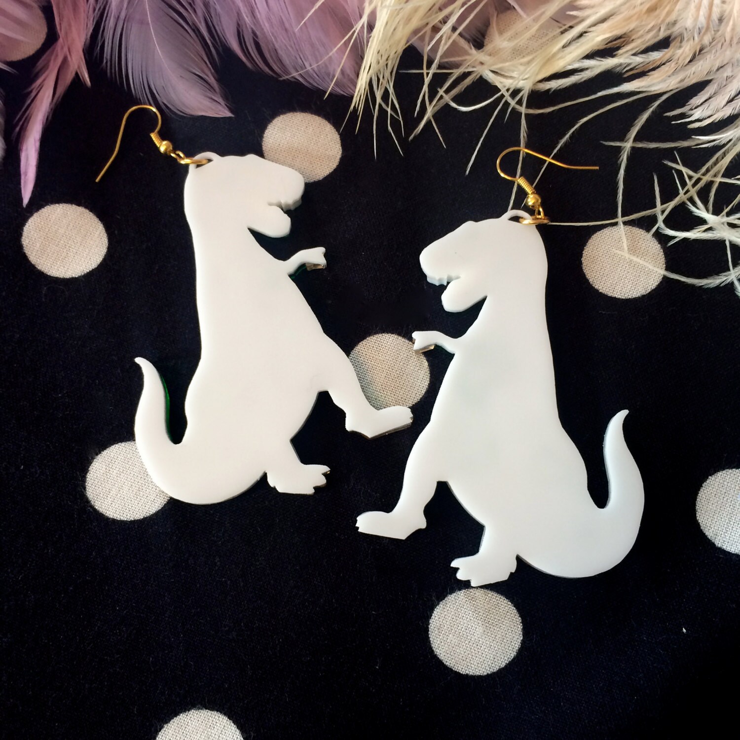 T-rex Tyrannosaurus Rex Dinosaur Earrings Laser Cut Acrylic - Etsy
