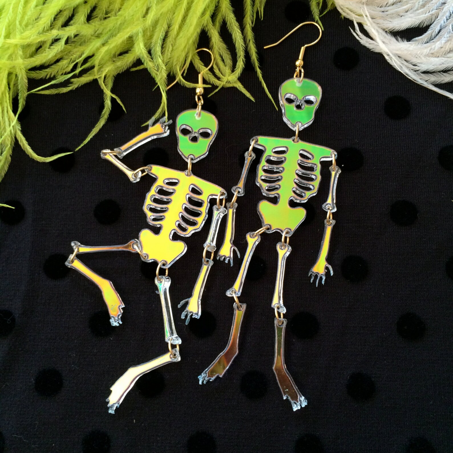 Radiant Acrylic Skeleton Earrings Laser Cut Acrylic Plastic - Etsy