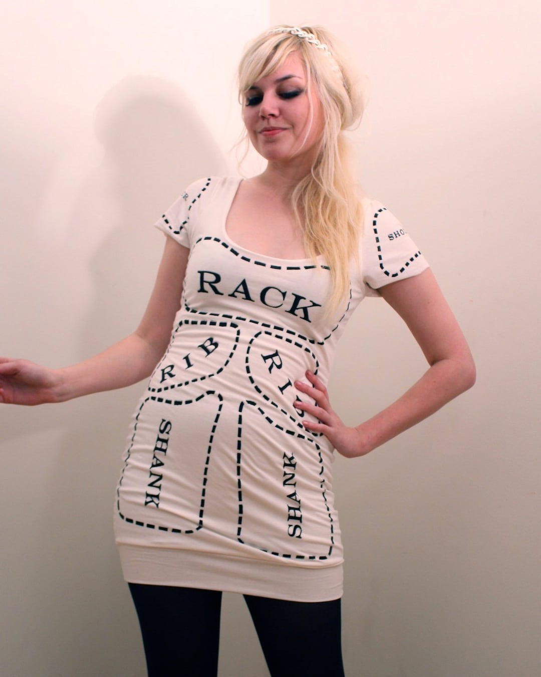 Creme Cuts of Meat Screen Printed Butcher Dress MADE TO ORDER - Etsy