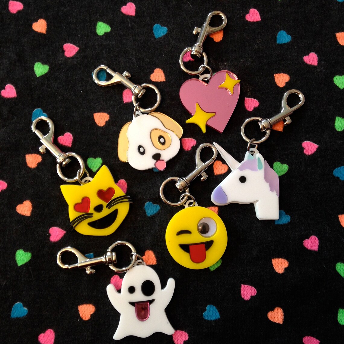 Emoji Love Acrylic Keychains and Charms | Etsy