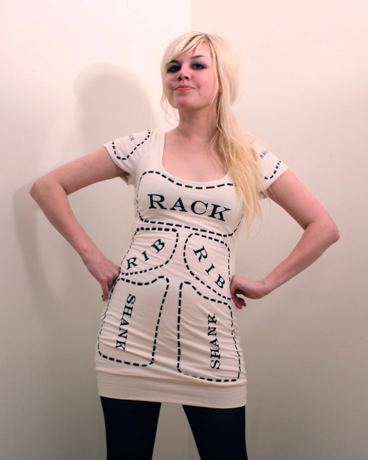 Creme Cuts of Meat Screen Printed Butcher Dress MADE TO ORDER - Etsy Canada