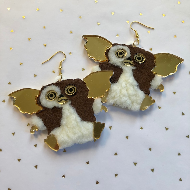 Furry Gizmo Gremlin Earrings Laser Cut Acrylic Plastic - Etsy