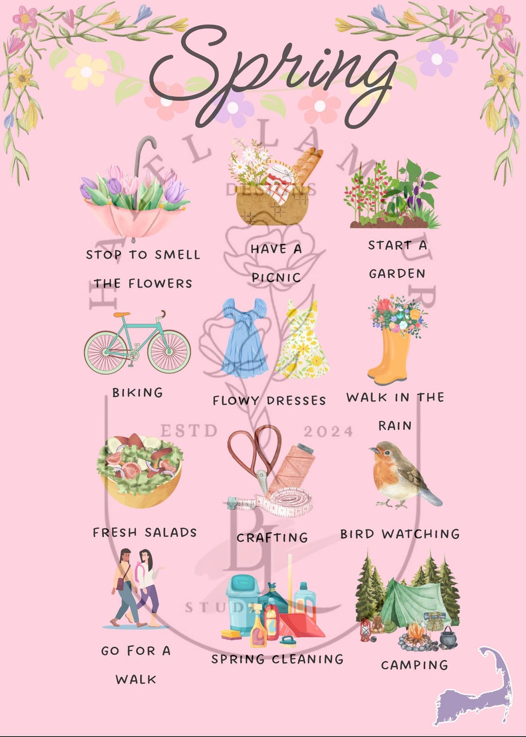 Cape Cod Inspired "spring" Print_5x7 - Etsy
