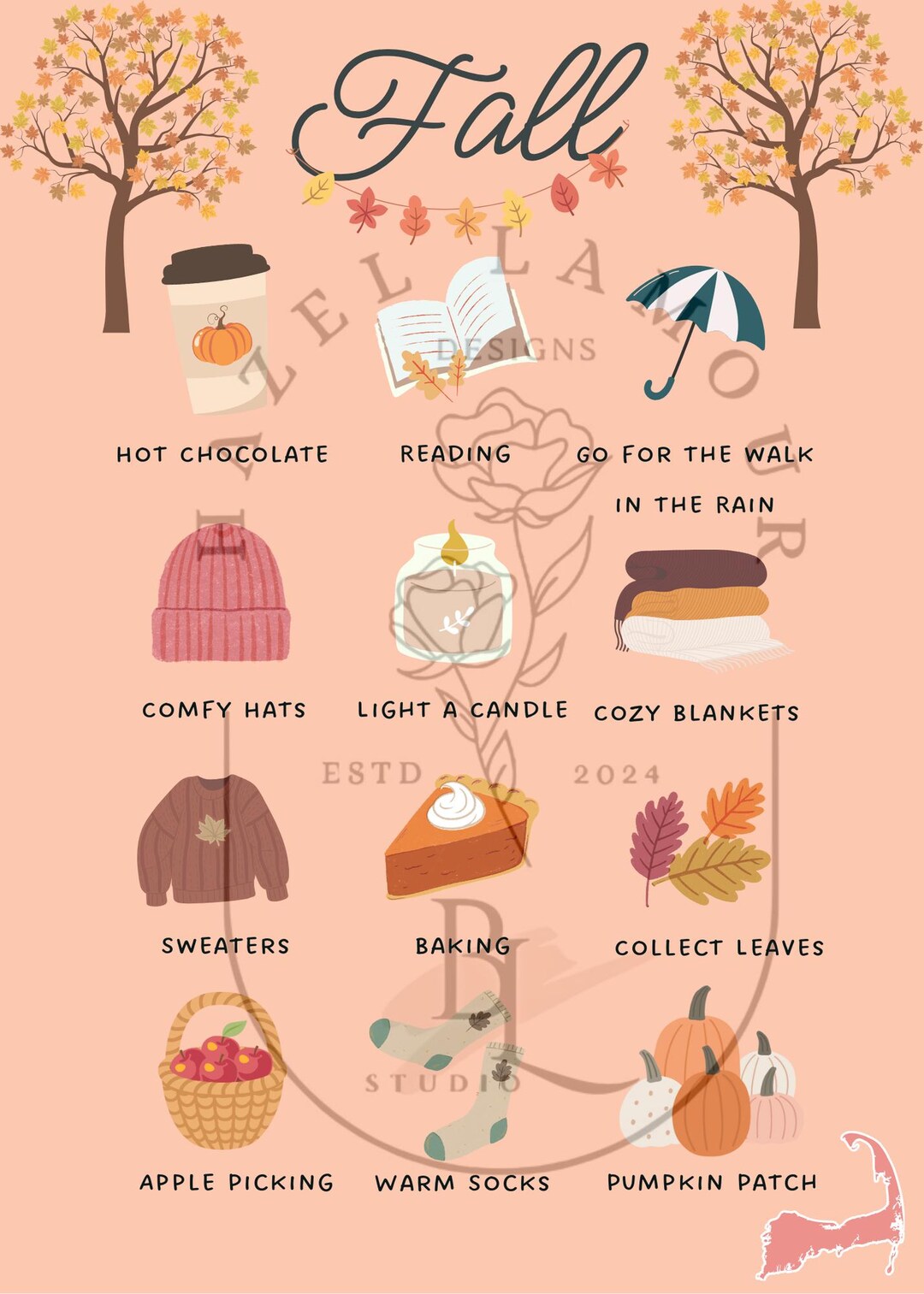Cape Cod "fall" Print_5x7 - Etsy