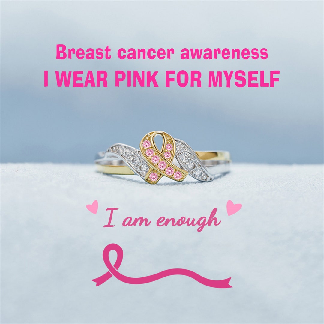 Cancer Survivor Ring, Awareness Ribbon, Support Ring, Breast Cancer, I ...