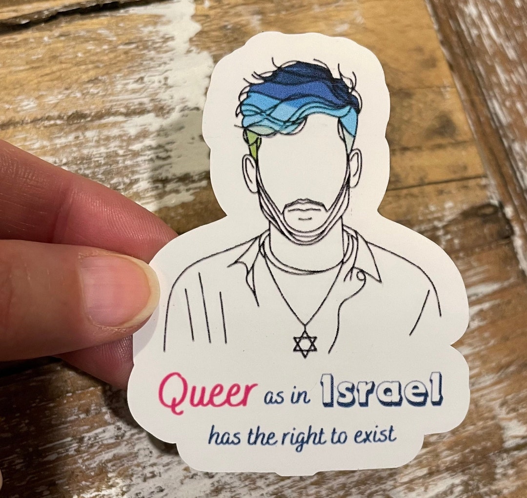 Queer as in Israel Has Right to Exist Sticker masculine, Jewish/israel ...