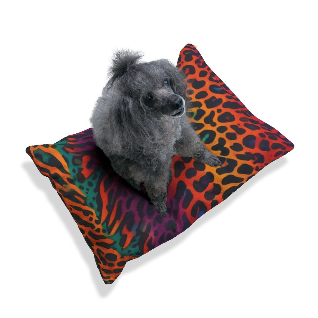 Animal Print Pet Bed - Cozy Sleeping Space for Your Furry Friend, Cat ...