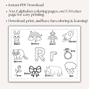 Alphabet Abc Coloring Pages Printable Educational Preschool Worksheet ...