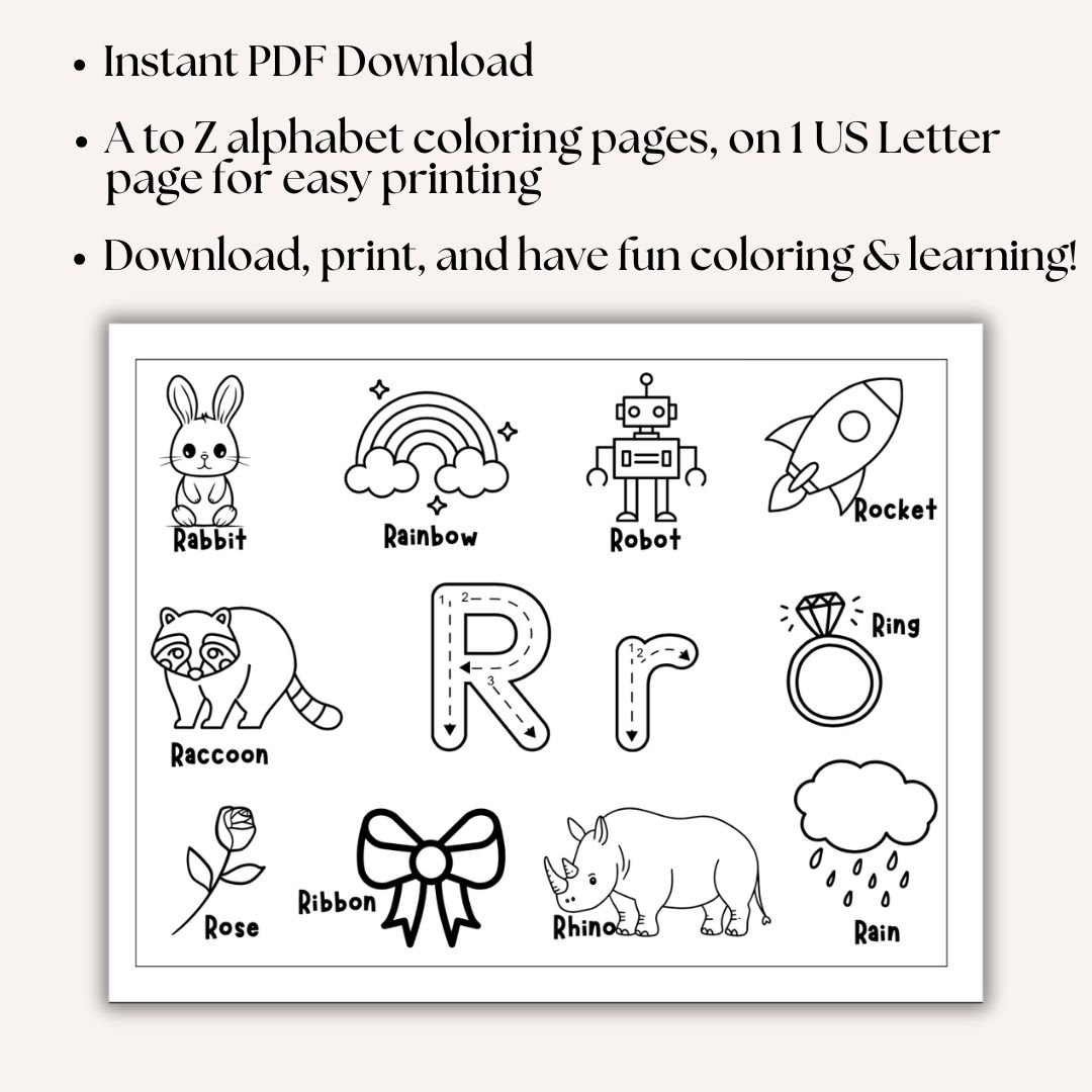 Alphabet Abc Coloring Pages Printable Educational Preschool Worksheet ...