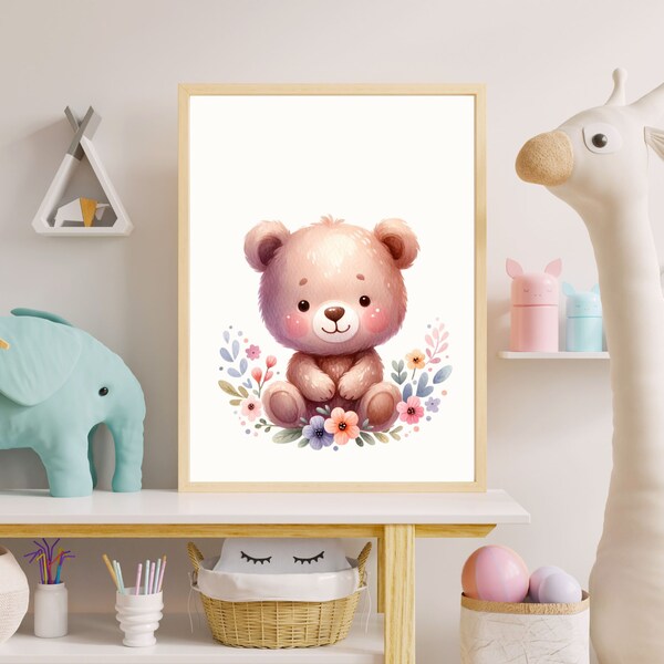 Bear Nursery Print - Etsy