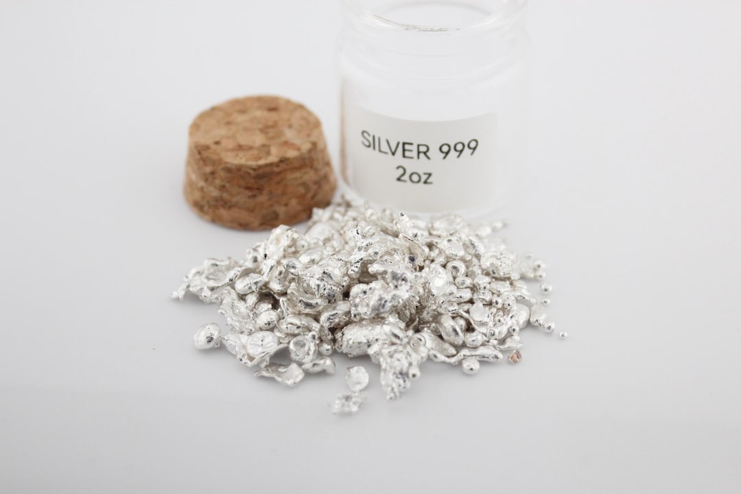 Pure Silver.ag 999 in Beautiful Granules. Weight 2 Ounces (62.2 Grams ...