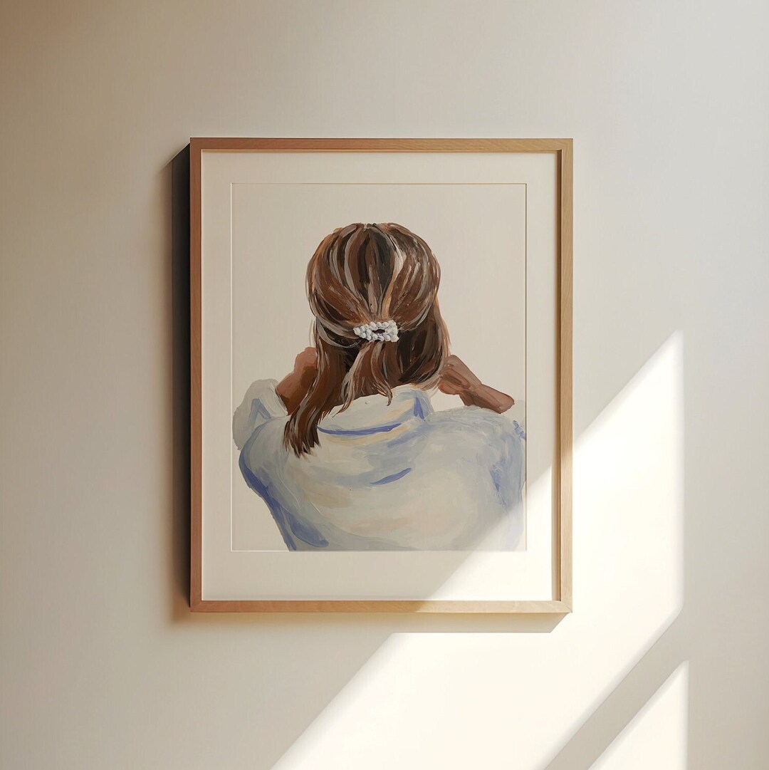 Female Portrait | Fine Art Print | Portrait Woman Gouache Painting ...