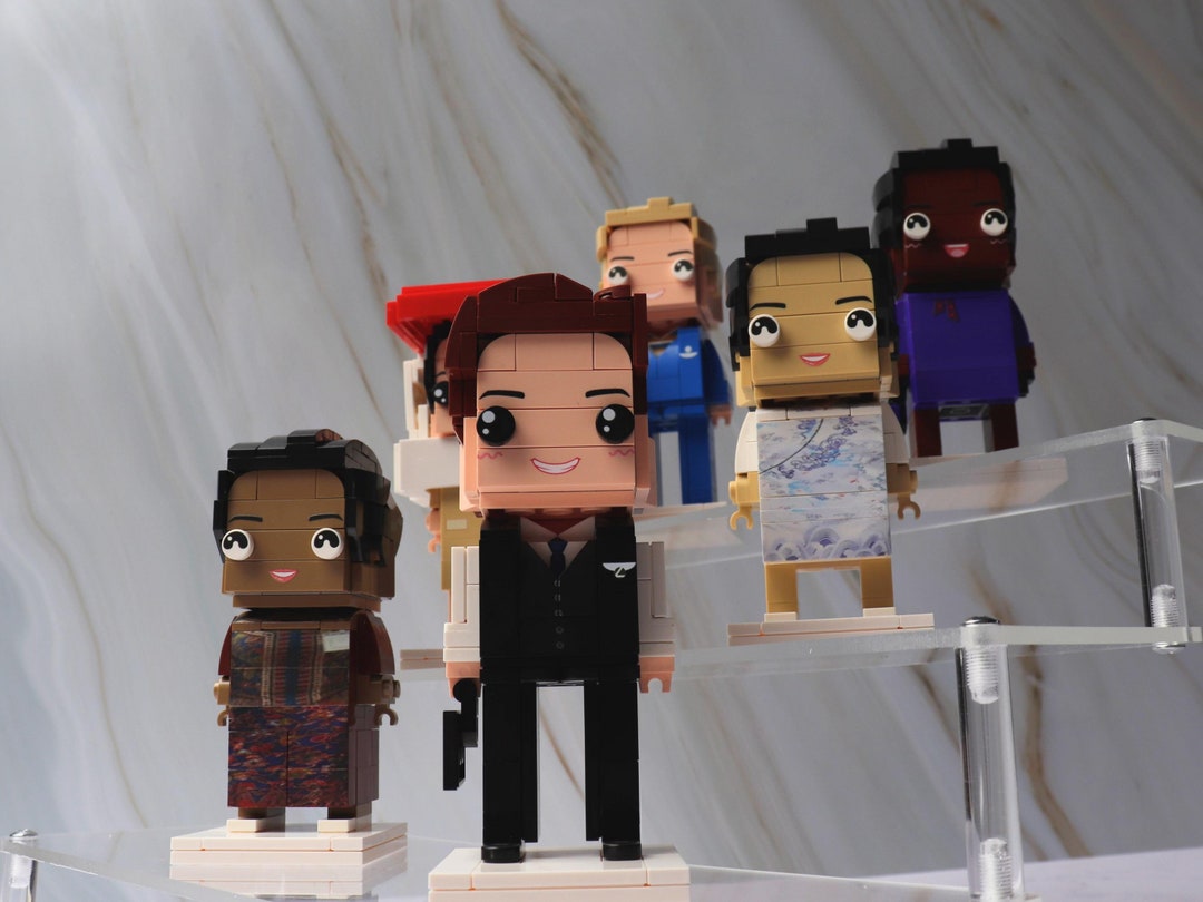 Custom Flight Attendant Brick Buddy, Personalized Brick Figure in ...