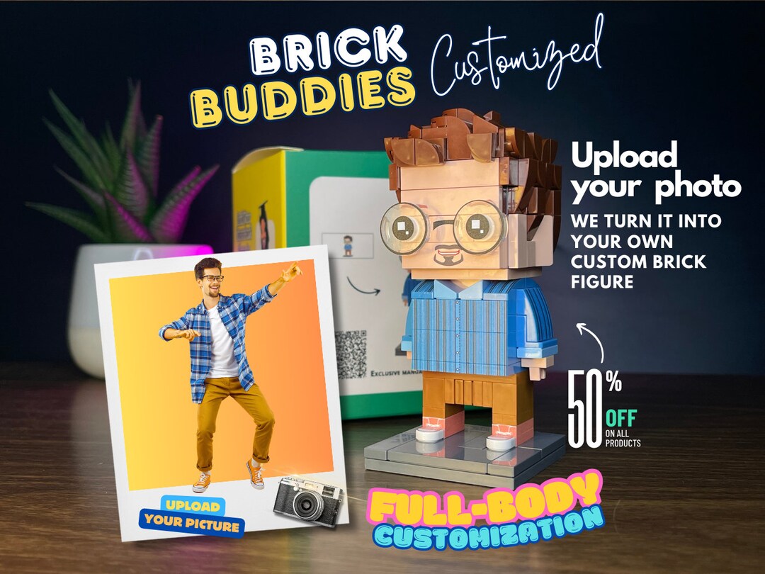 Personalized Brick Buddies Gift Custom Brick Figure Photo Present ...