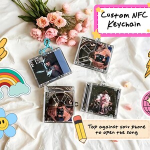 Custom Mini Album CD Keychain With NFC Play Your Favorite Spotify Song ...