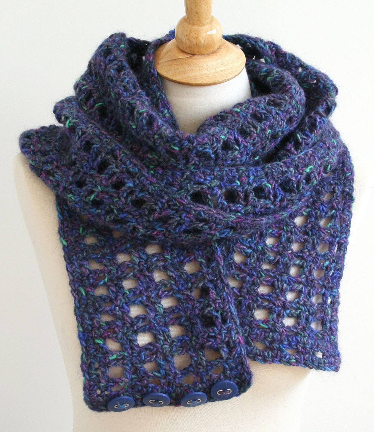 Digital PDF Crochet Pattern for Window Pane Scarf DIY - Etsy