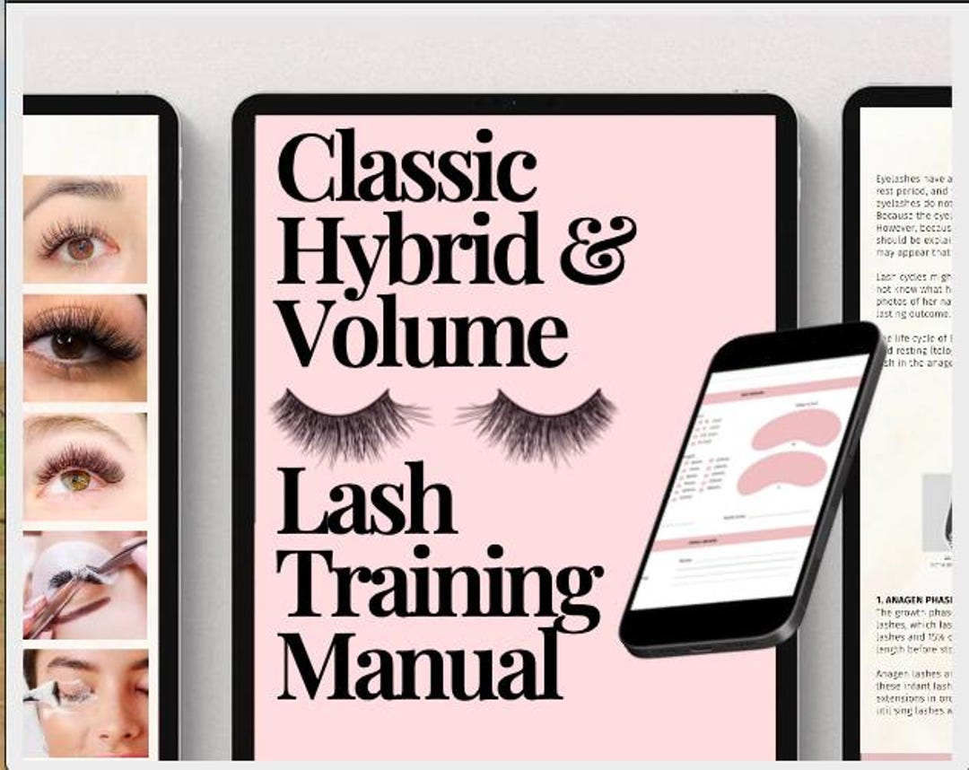 EDITABLE/RESELLABLE Intensive Lash Training Manual, CANVA Customize ...