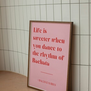 Bachata Dance Poster - Instant Download - Digital Wall Art - Dance ...
