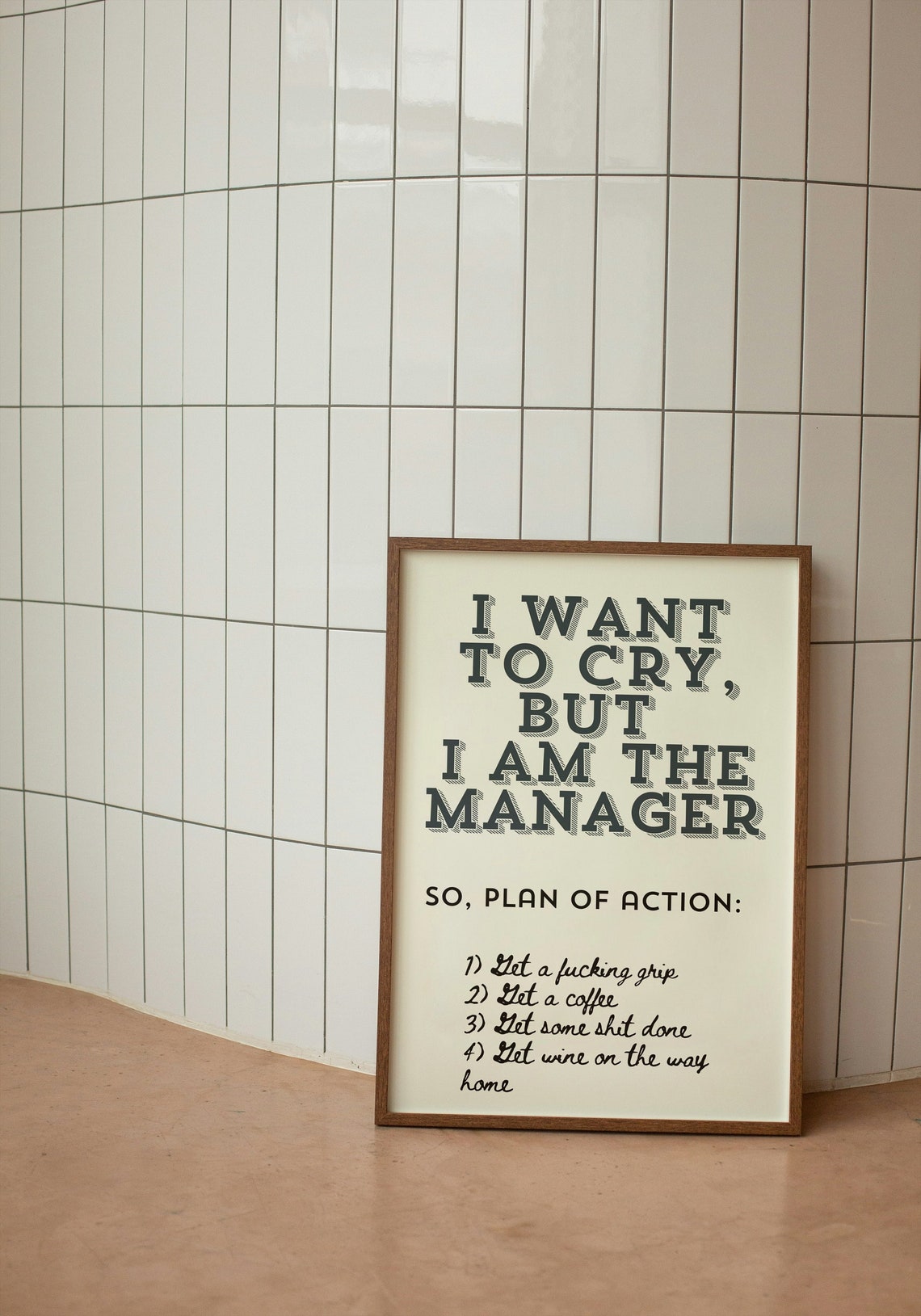 Reality of Being the Manager: Funny Office Quotes Wall Art Home ...