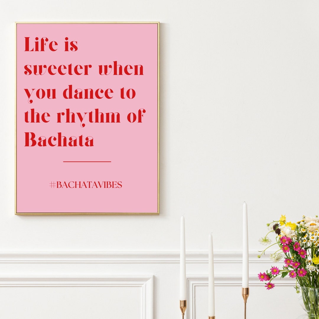 Bachata Dance Poster - Instant Download - Digital Wall Art - Dance ...