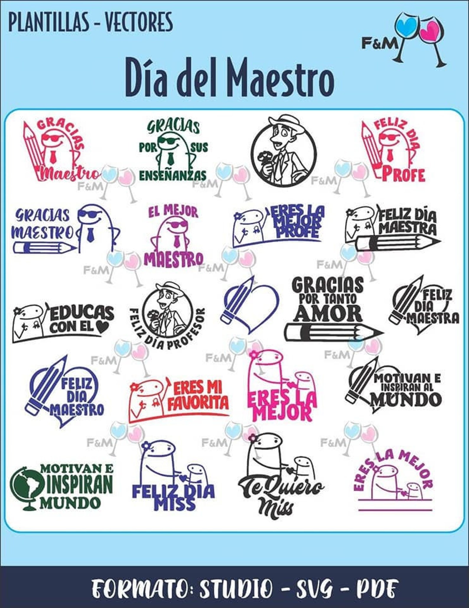 Vectores día del maestro FLORK profesor vectors teachers. PDF, Studio ...