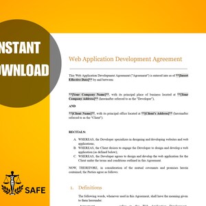Web App Design and Development Agreement Template for Agencies ...