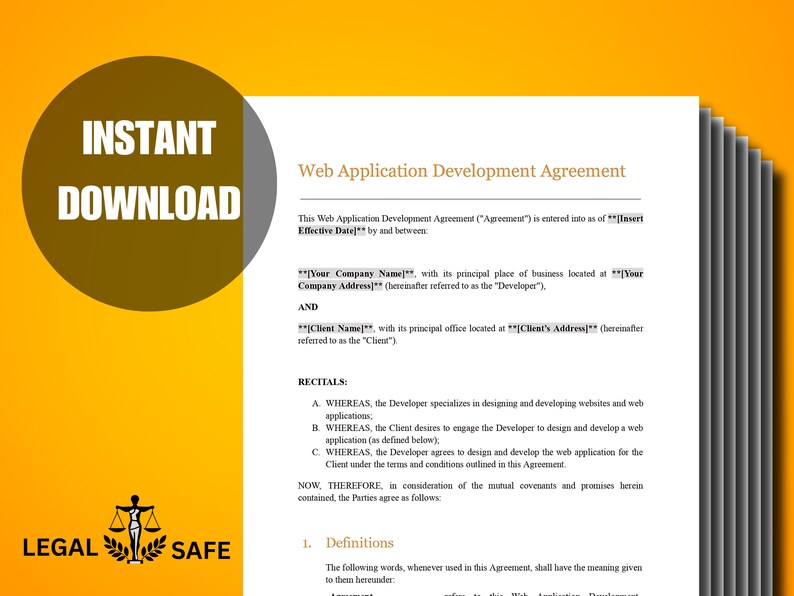 Web App Design and Development Agreement Template for Agencies ...