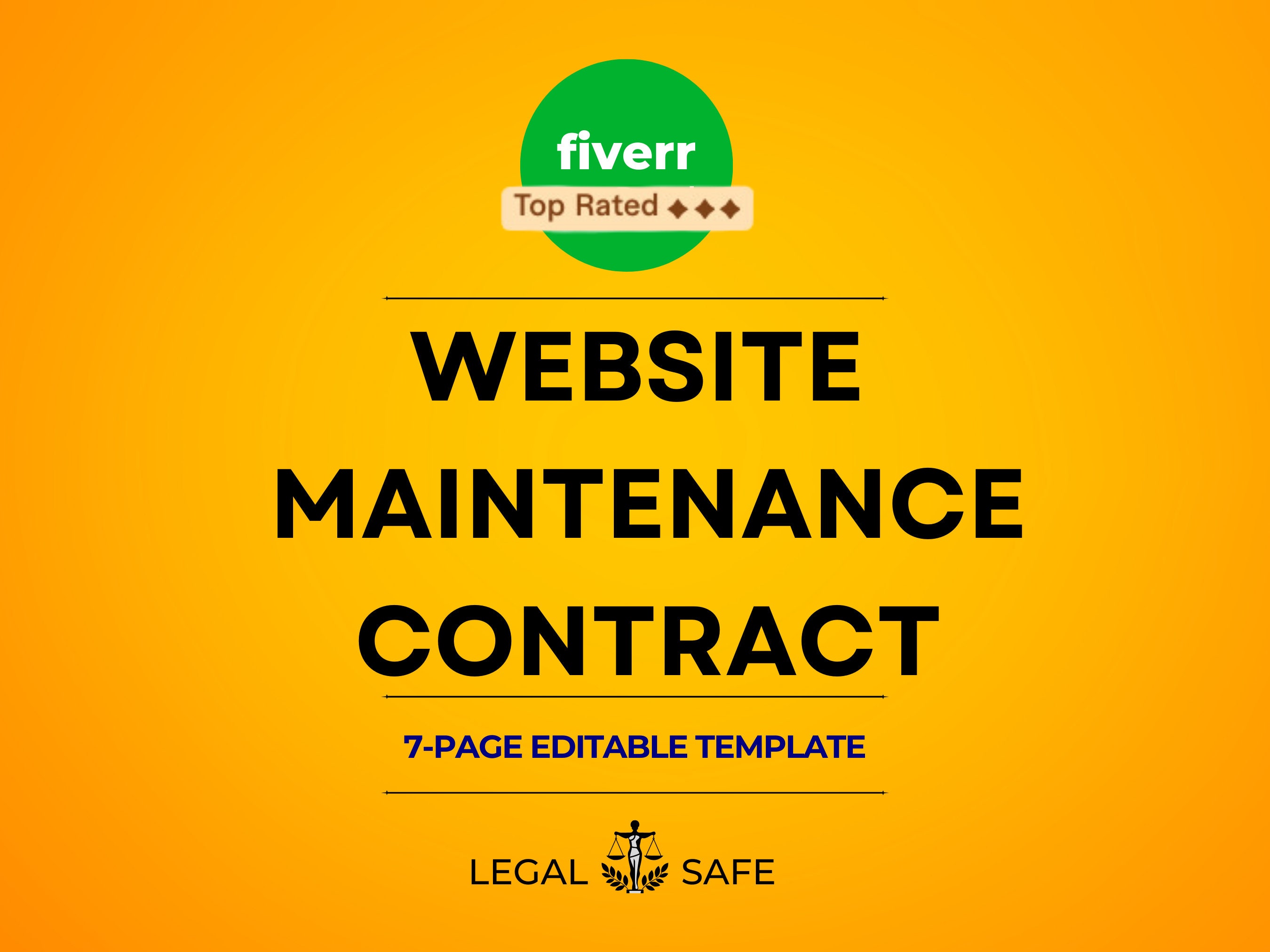 Detailed Website Maintenance Contract Template - Etsy