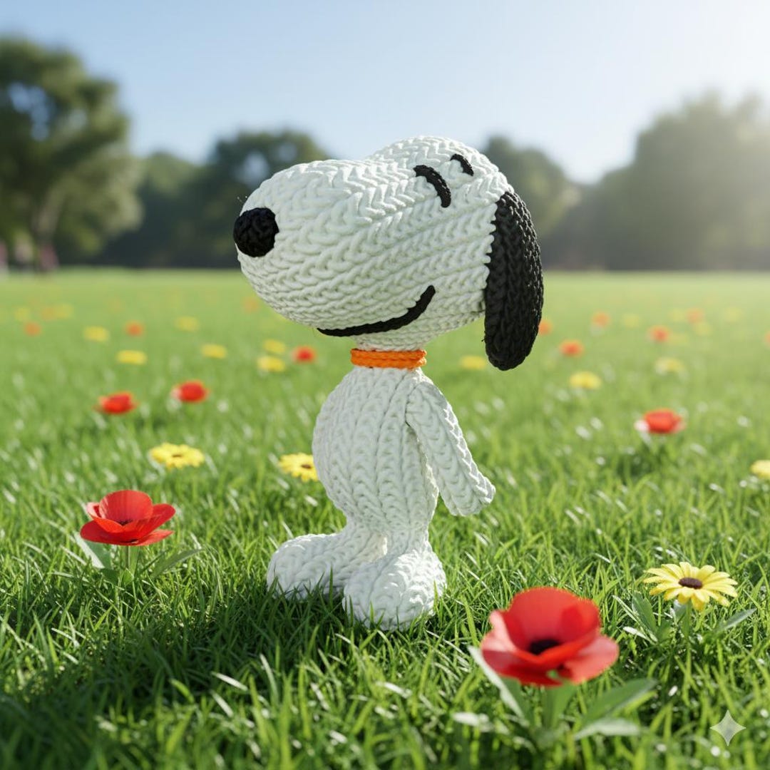 Snoopy - Knitted - Etsy