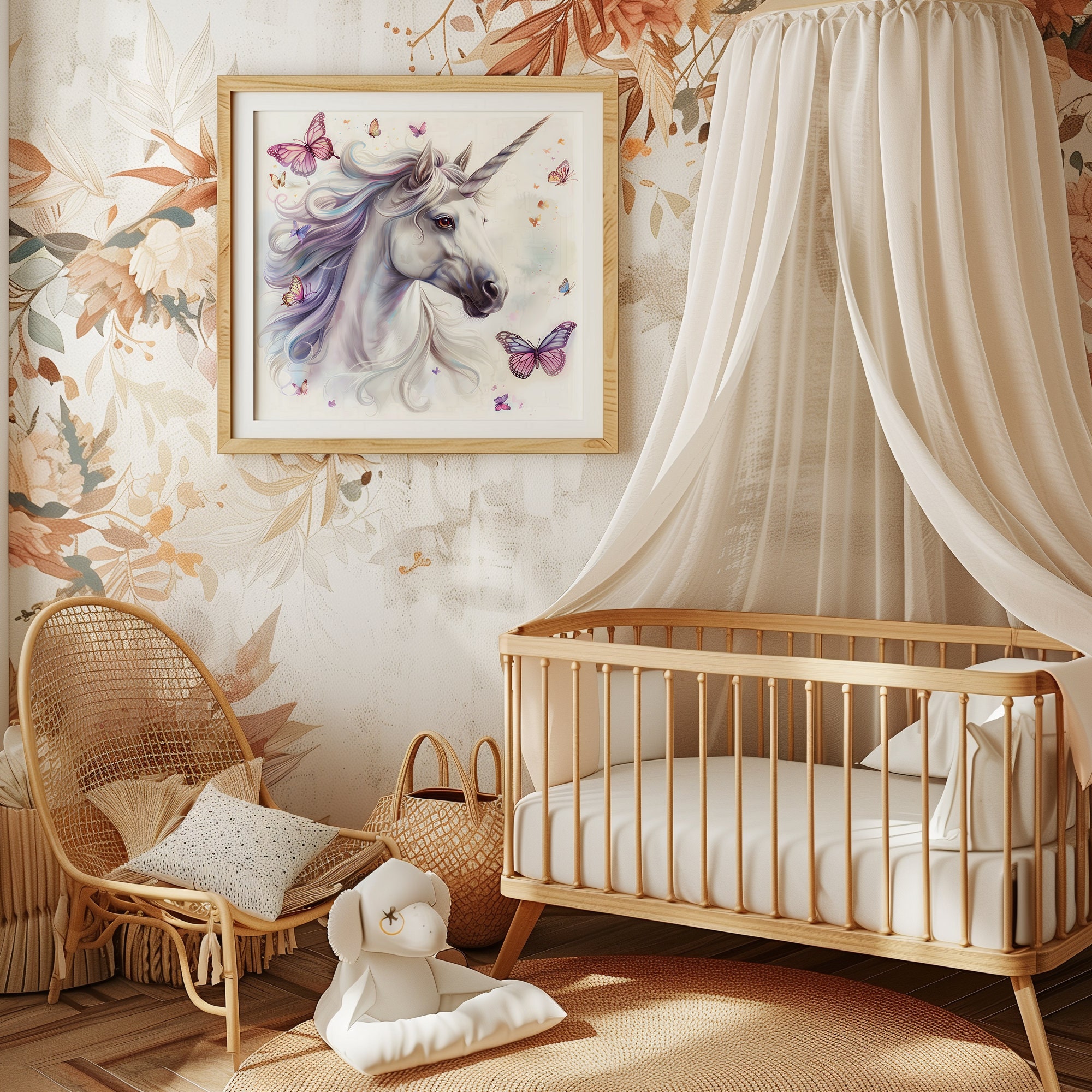 Magical Unicorn Art Print, Enchanting Unicorn Illustration, Fantasy ...