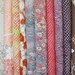 Red Small Flower Pattern Printed Fabric 100% Silk Crepe De Chine Fabric ...