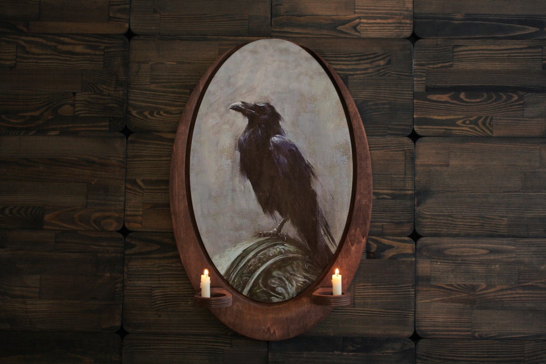 Vintage Crow Wall Art,wall Plaque,wooden Plaque,vintage Animal Wall Art ...