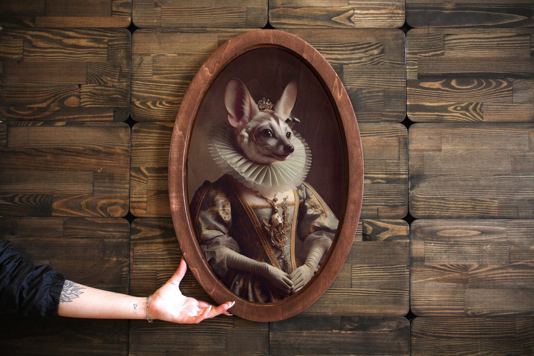 Victorian Animal Portrait,wall Plaque,wallnut Decor,vintage Style ...