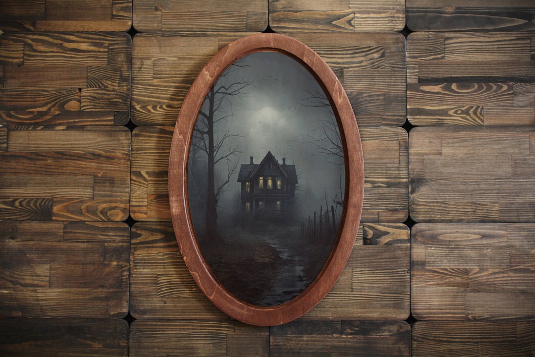 Horror House Painting,dark Aesthetic Room,gothic Art,halloween Fall ...