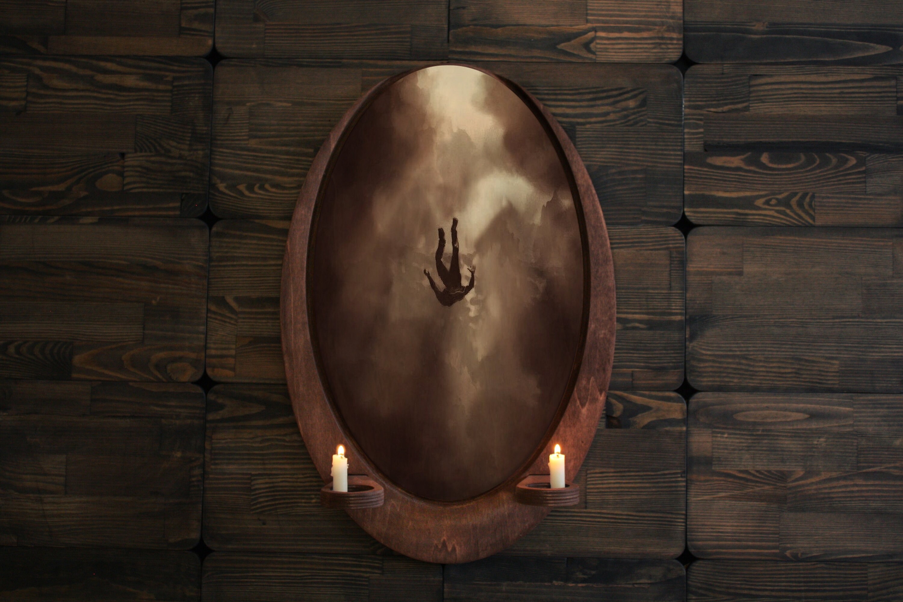 Falling From the Sky,dark Aesthetic Room,wall Plaque,candle Holder Set ...
