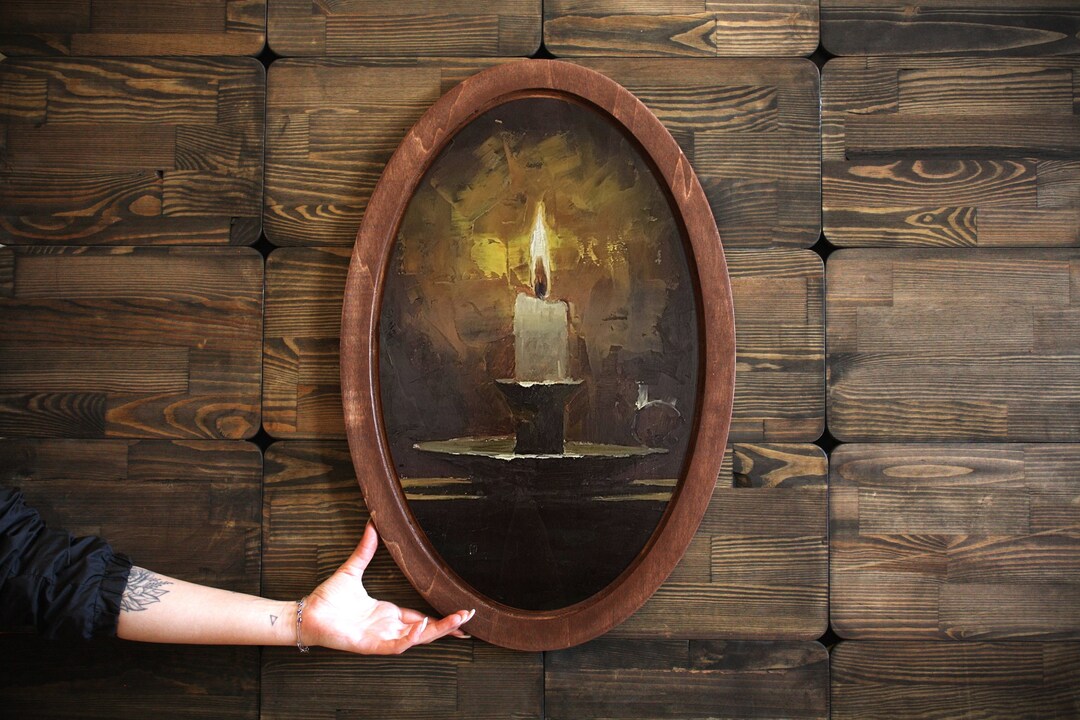 Candle in the Dark Art,wall Plaque,vintage Home Decor,vintage Wall Art ...