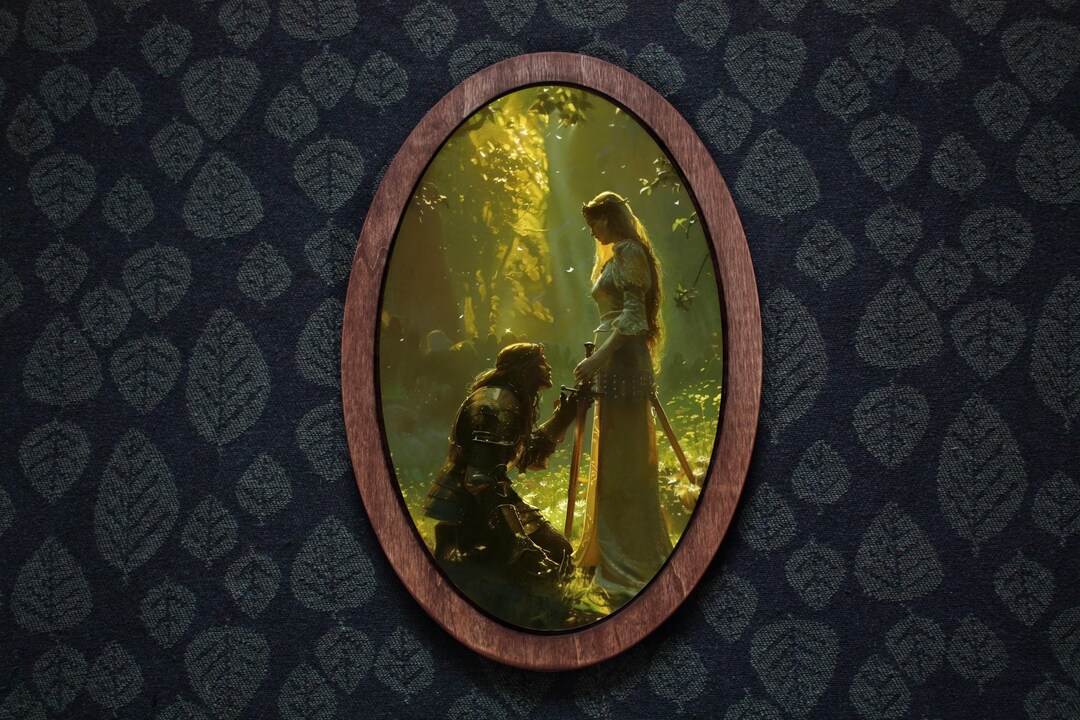 The Knight and His Lover,aesthetic Room,wall Plaque,victorian Painting ...