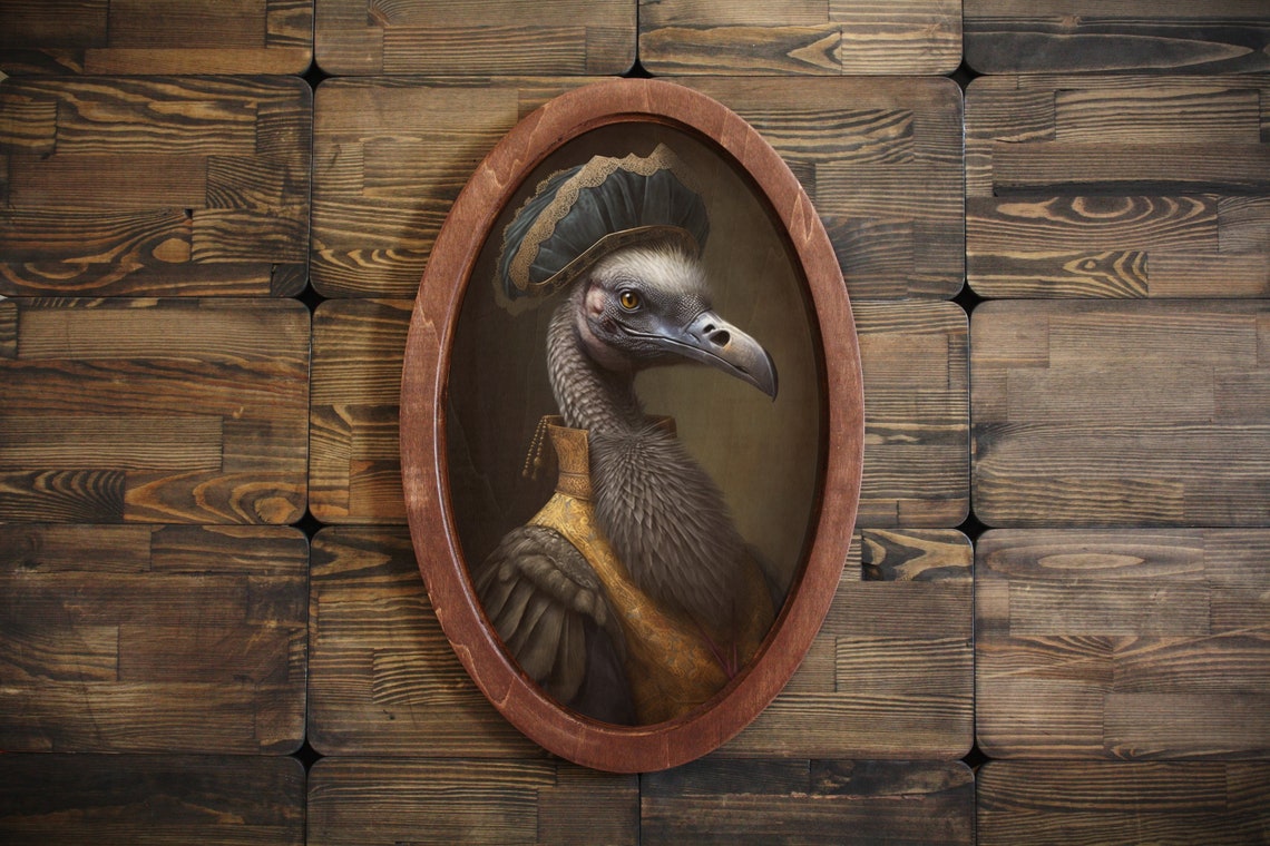 Dodo Bird Victorian Portrait,wall Plaque,wooden Decor Plaque,vintage ...