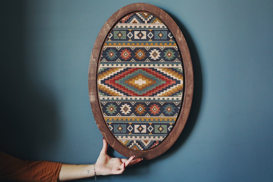 Turkish Kilim Pattern,rug Painting,antiquing Painting,wooden Plaque ...