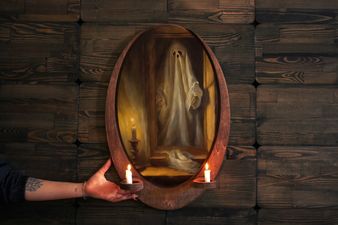 Dark Ghost Portrait,wall Plaque,wooden Decor Plaque,christmas Gift ...