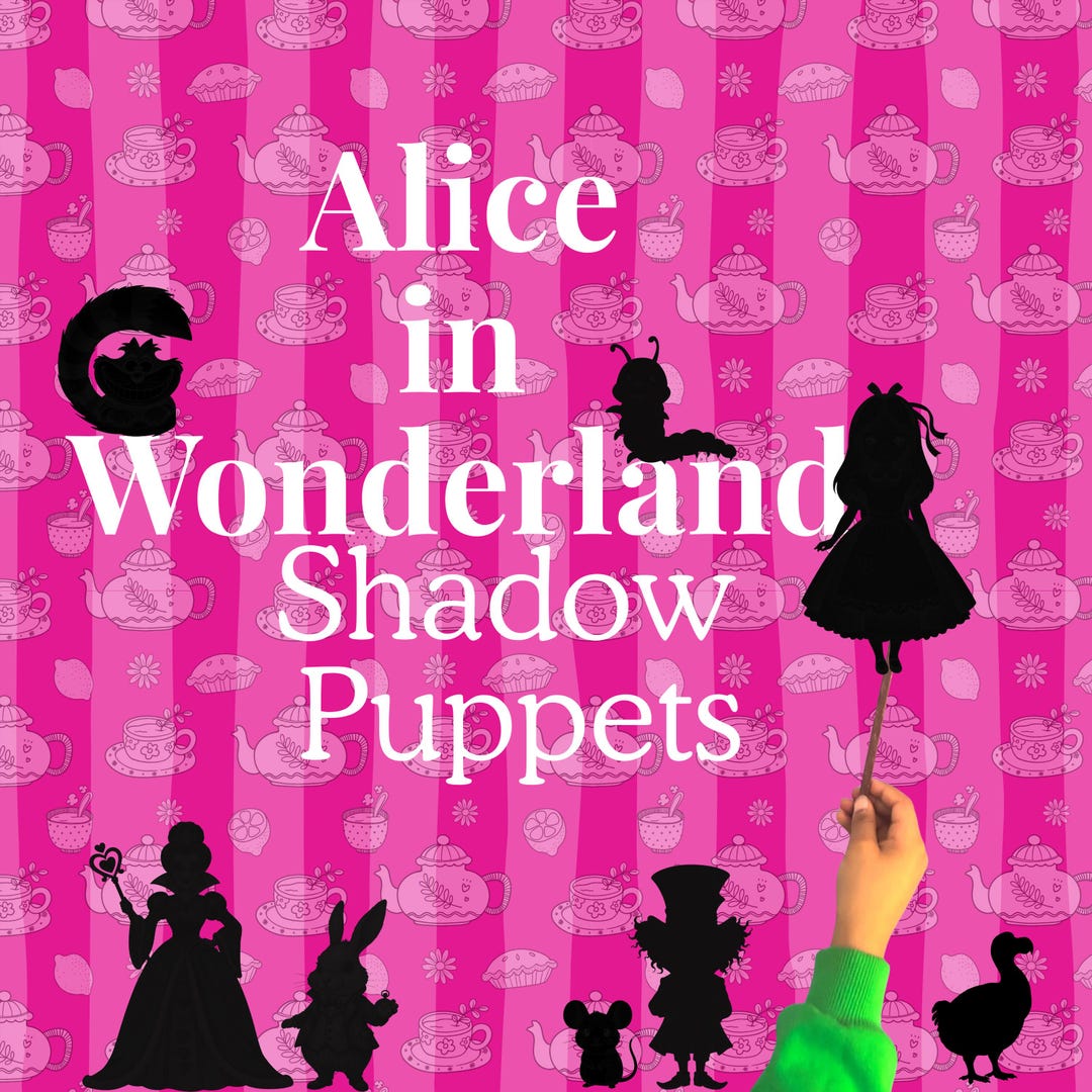 Alice in Wonderland Shadow Puppets - Etsy