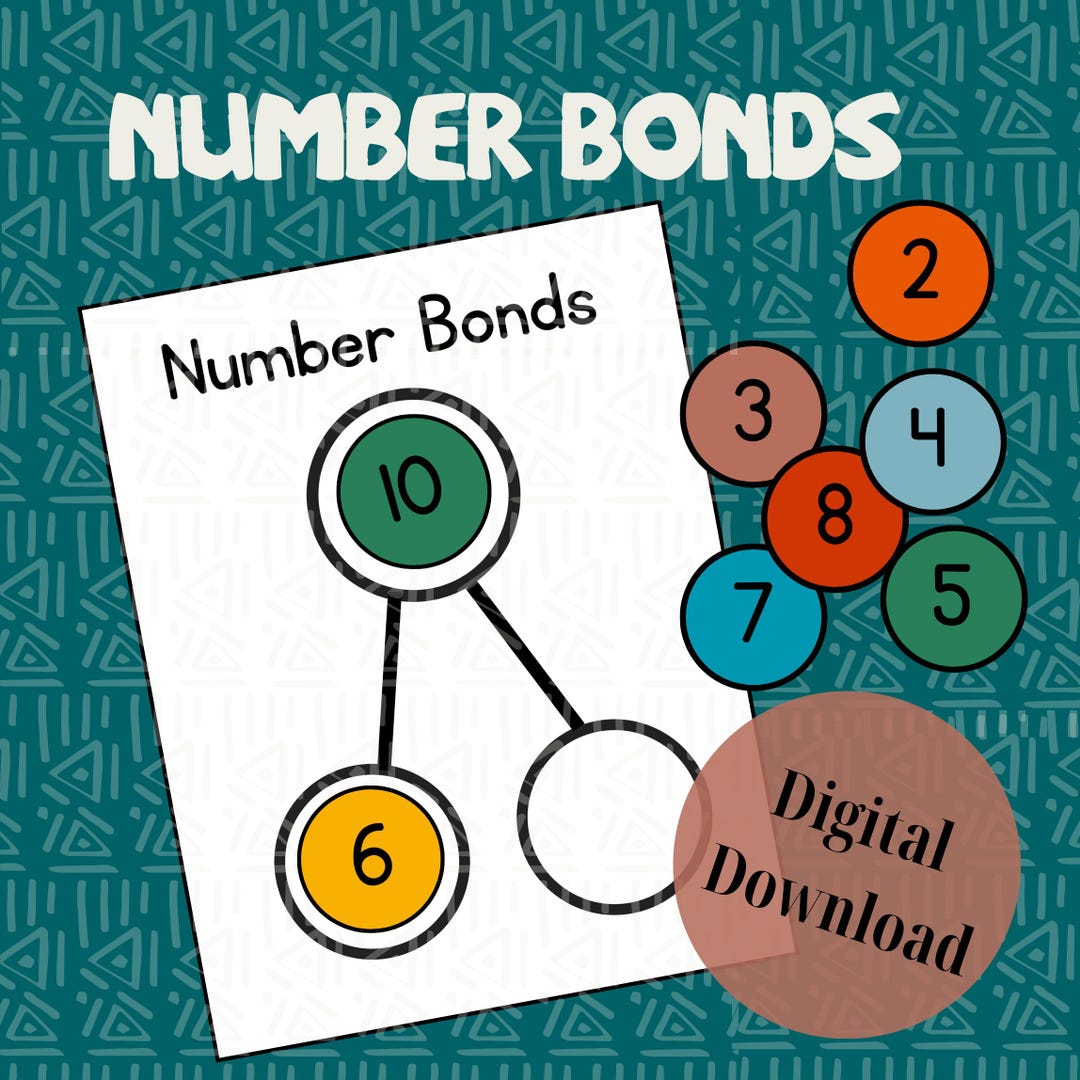 Number Bond Printable Kindergarten Math First Grade Math Preschool Math ...